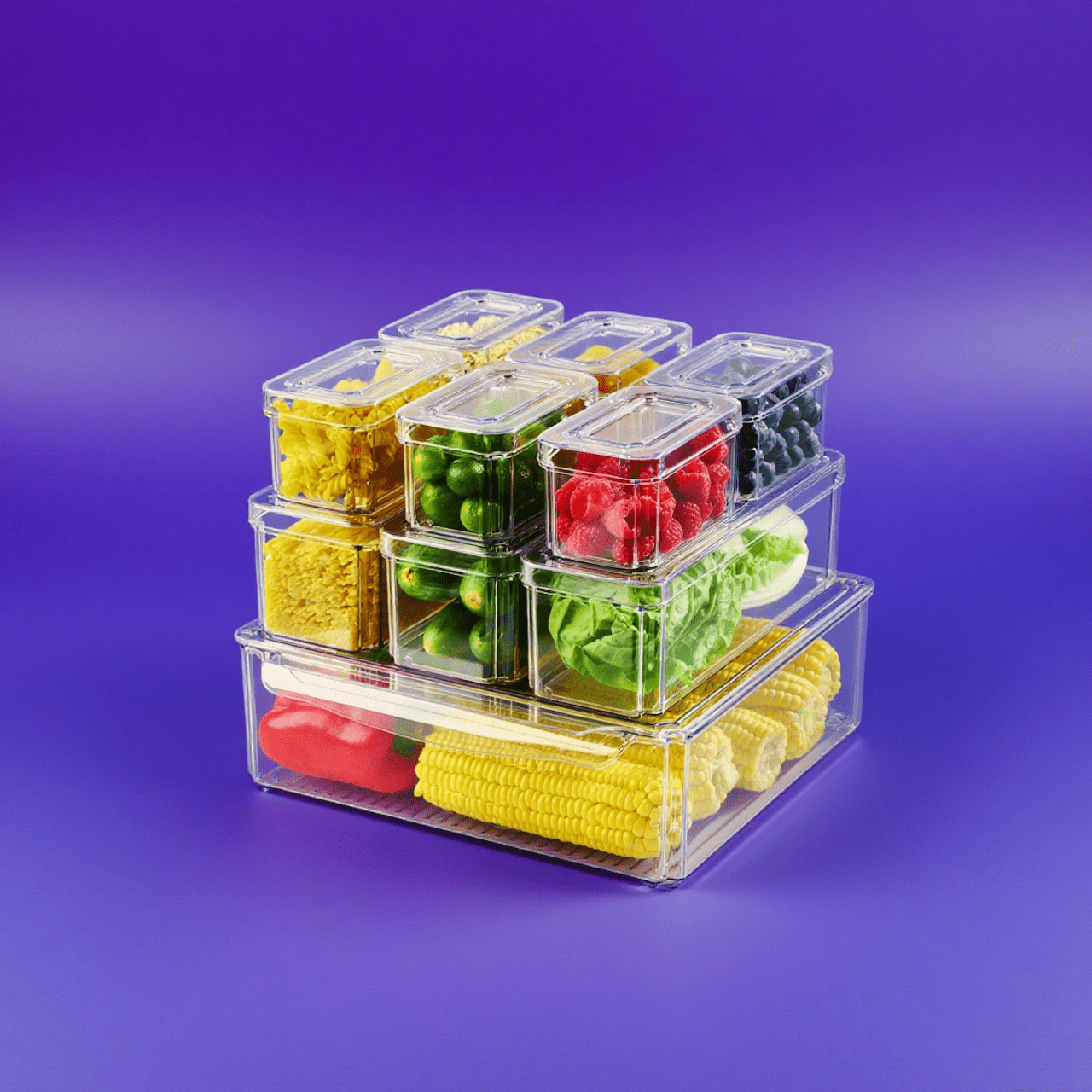 Fridge Organizer | Clear Stackable Storage Bins – JOLLYCHEF