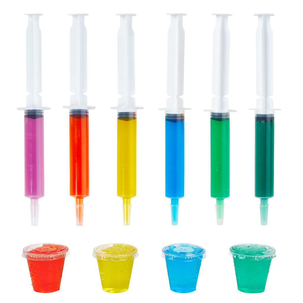 Grab 1.5oz/2oz Clear Jelly Shot Syringes with Lids & Small Plastic Cups ...
