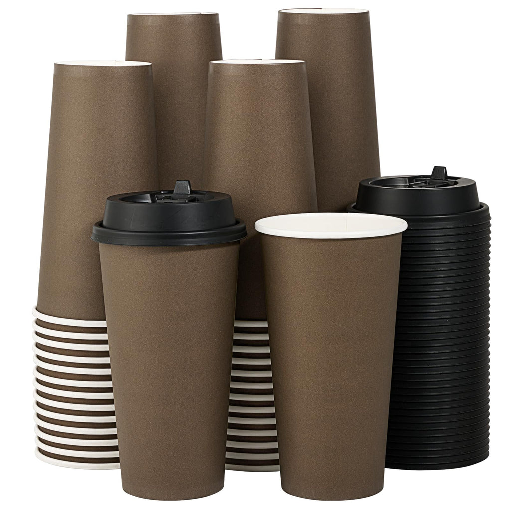 Grab Multiple Size Brown Paper Coffee Cups Sets - Perfect for Office ...