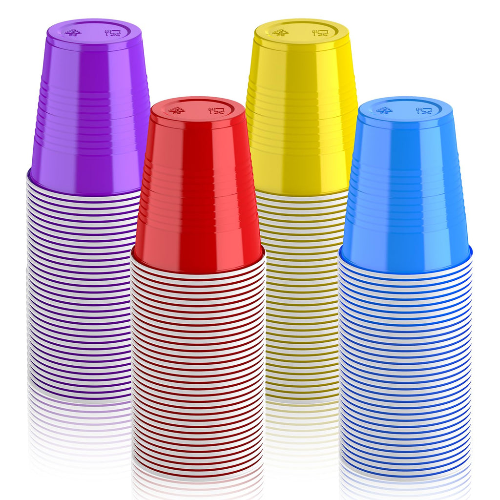 Grab 12oz/16oz Multicolor PS Plastic Beer Cups - Perfect for Parties ...